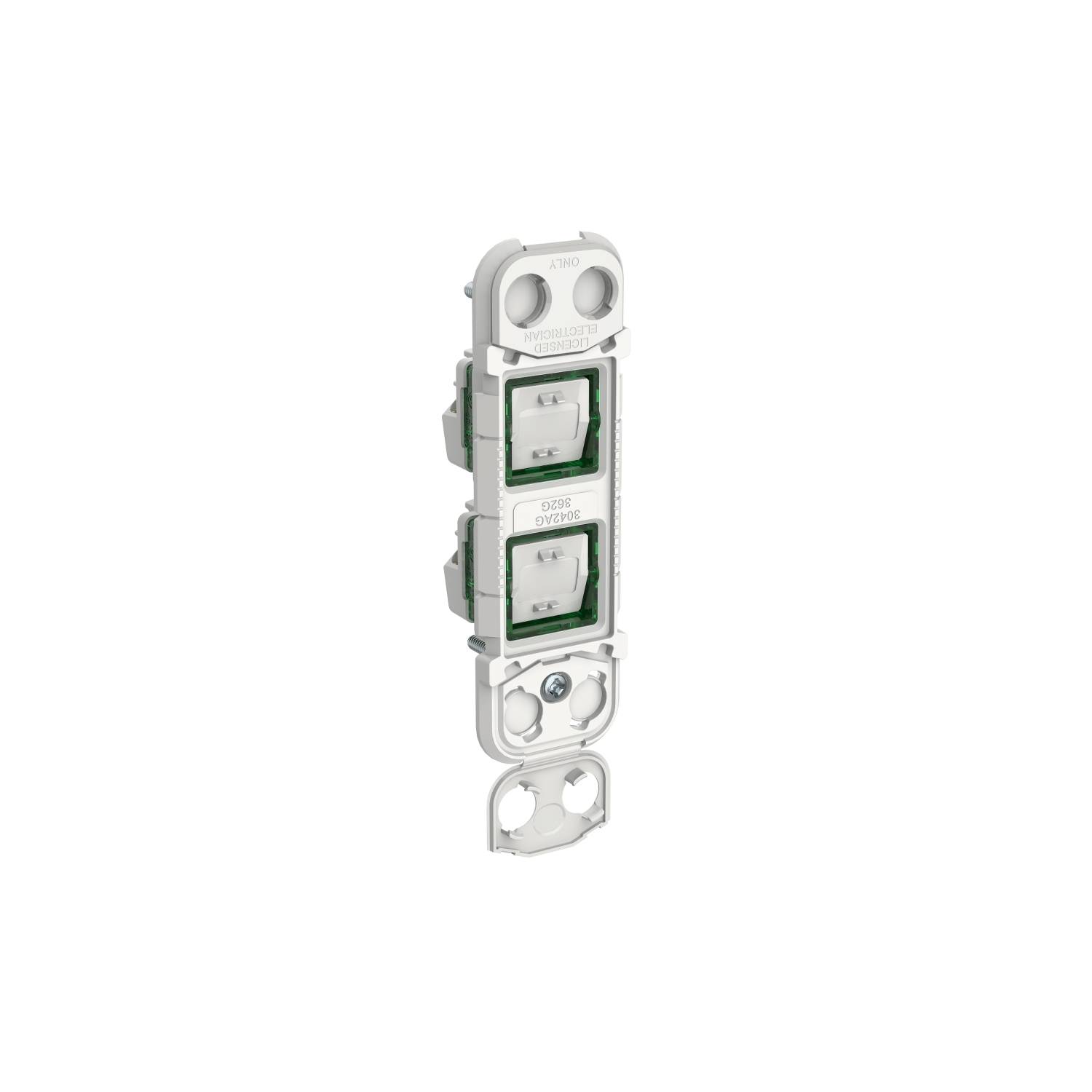 PDL362G - PDL Iconic Grid Switch Architrave + Fixing Frame 2Gang