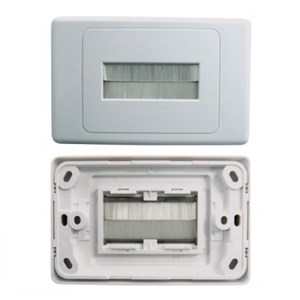 Cable Entry Brush Wall Plate - Choose Colour DYNFP-BRUSHP | Electrical ...