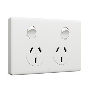 Excel Life Double Horizontal Socket - Choose Colour HPMED777M ...