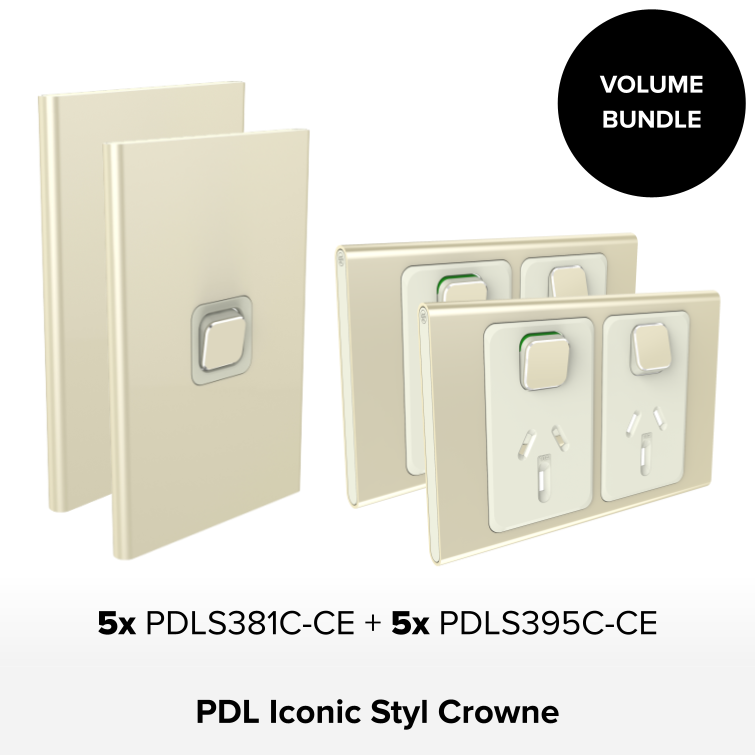 Bundle - PDL Iconic Styl Switches & Sockets Crowne
