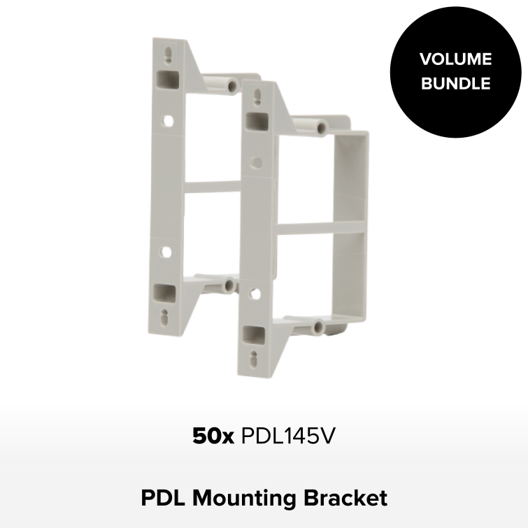 50 x PDL145V - PDL Mounting Bracket 1Gang Molded Plastic