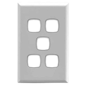 HPM Excel 5Gang Grid & Plate - White HPMXLP770/5GP | Electrical Direct ...