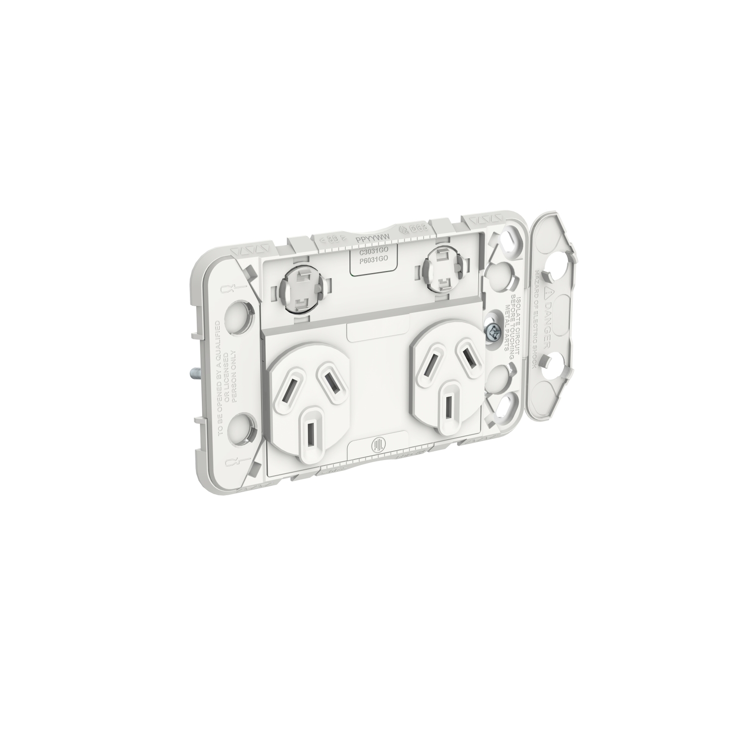 PDL395G - PDL Iconic Grid Double Switched Socket 10Amp