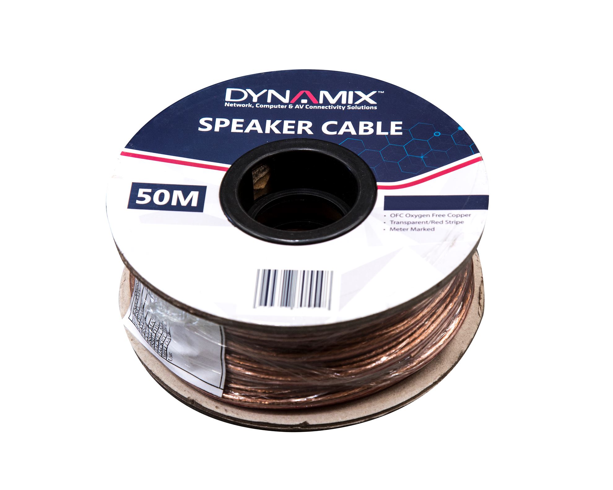 Clear 2Core 2.0mm Speaker Cable 50Metre Drum DYNCA-SPK14-50 ...