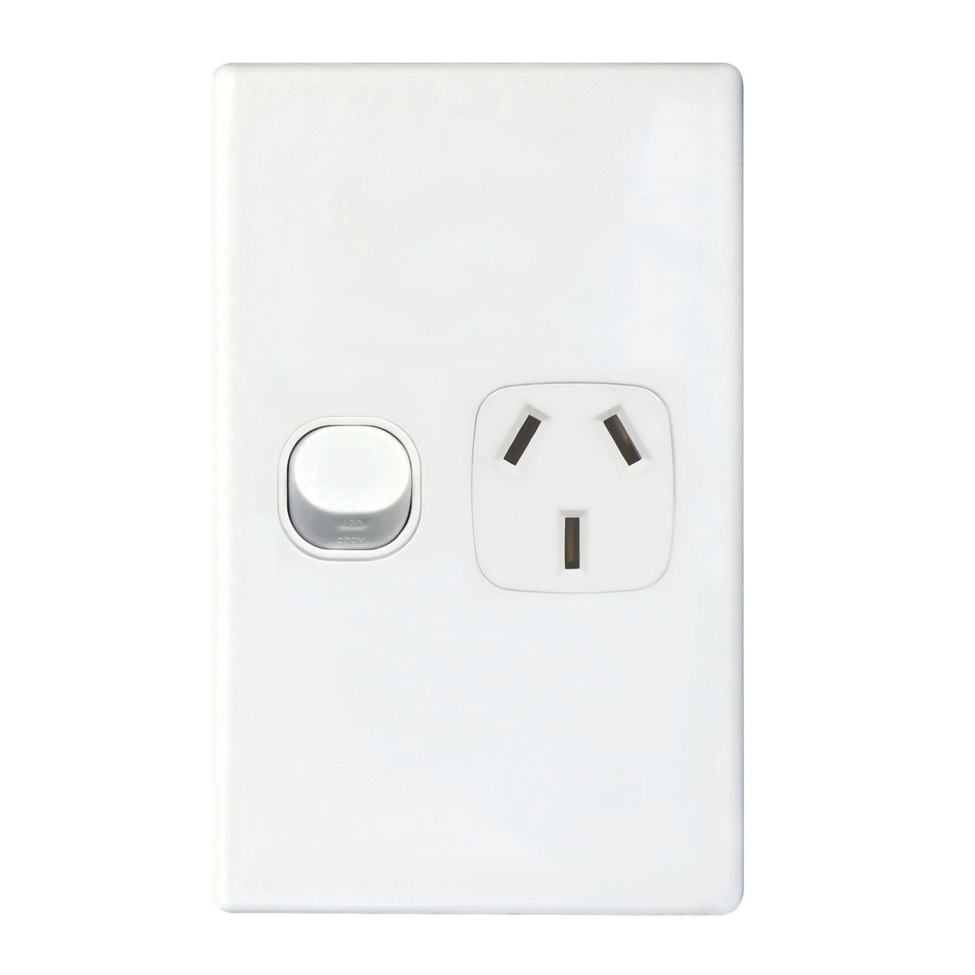 Single Vertical 10Amp Socket - White TSEGPO1-V | Electrical Direct Ltd ...